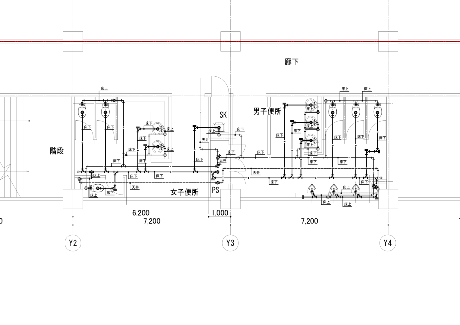 【機械設備編】トイレ廻りの配管計画を紹介 -給水管、排水管および通気管の計画を紹介